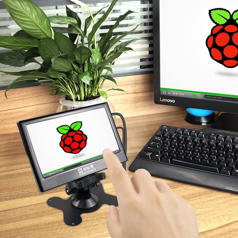 ♨ↂ﹉Raspberry Pi display 4b display 7-inch screen HDMI LCD screen IPS ...