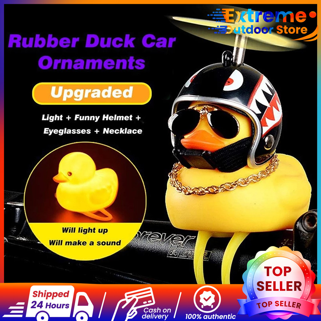 Motorcycle Rubber Mini Duckling Cute Ducks With Paddle Hanging Bike ...