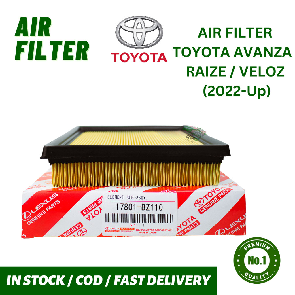 AIR FILTER for TOYOTA AVANZA / RAIZE / VELOZ (2022-Up) (17801-BZ110 ...