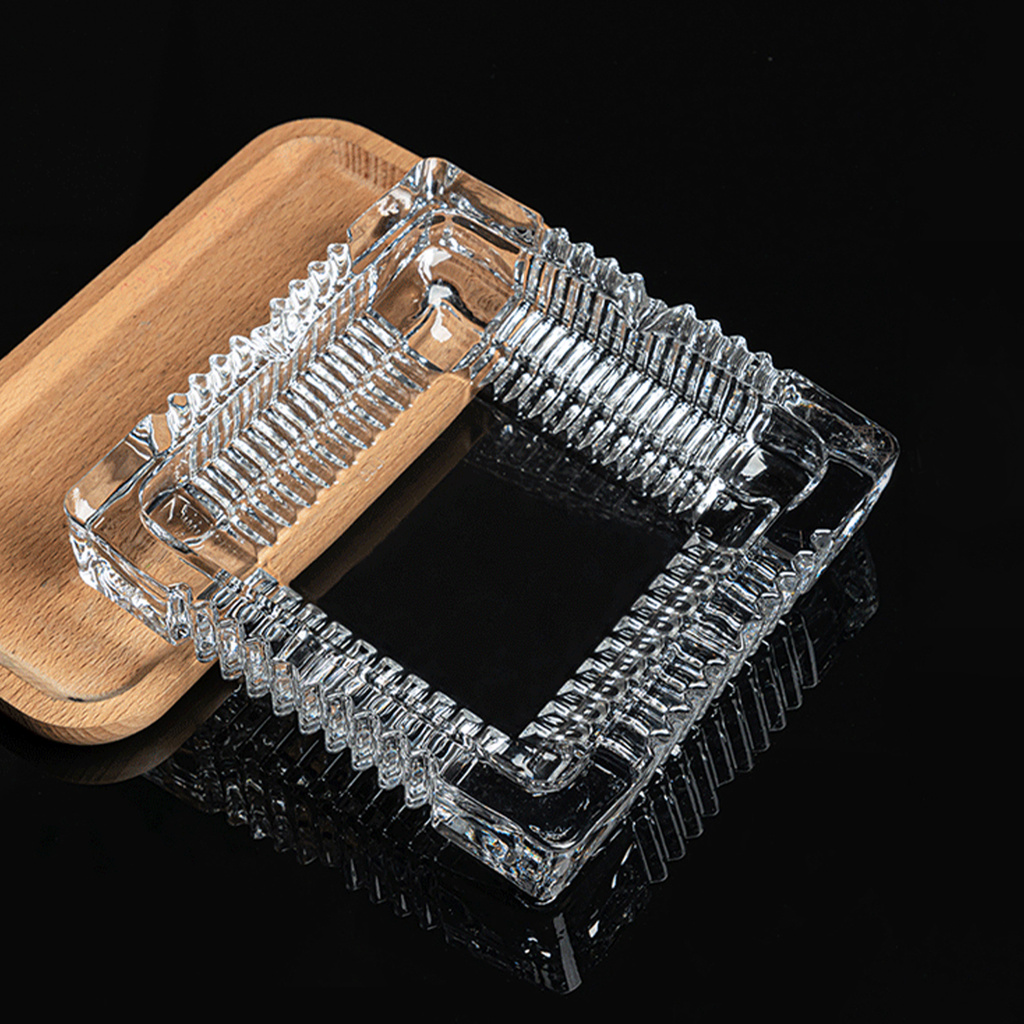 Square Glass Ashtray for Home Indoor and Outdoor Decorative Square ...