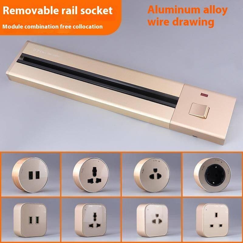 Surface Mounted Movable Track Socket Universal Multi-Function 13A ...