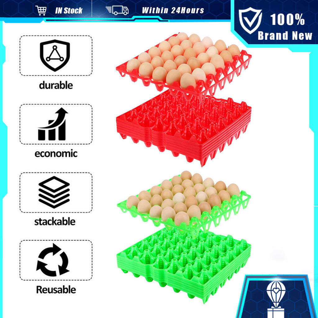 1/5Pcs Stackable 30 Eggs Tray Shatterproof Plastic Egg Storage Pallet ...