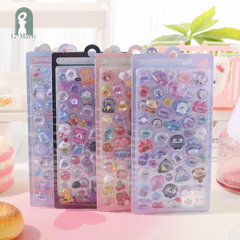 GMARTY Creative Candy Ghost Rabbit Drop 3D Relief Stickers Scrapbooking ...