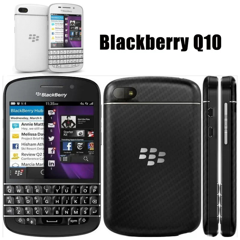 Blackberry Q10 4G 3.1" Mobile Phone 2GB RAM 16GB ROM 8MP QWERTY ...