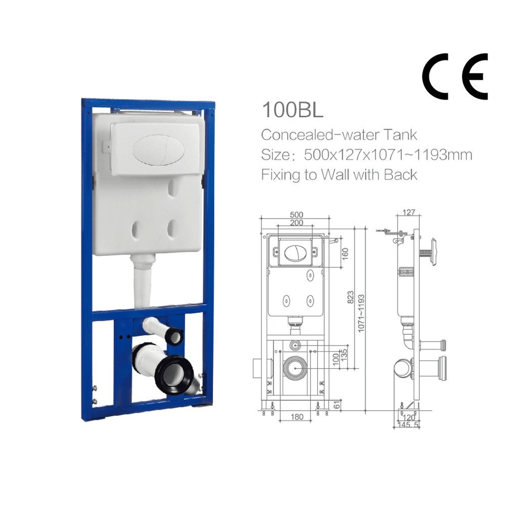 Wholesale Wall-Mounted Toilet Hidden Cistern Double Click Embedded ...