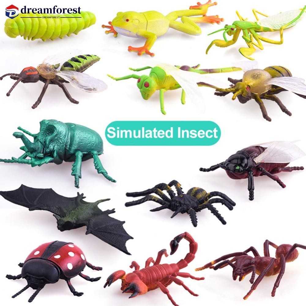 DREAMFOREST 1Set Simulated Animal Insects Set Figurine Beetles Spiders ...