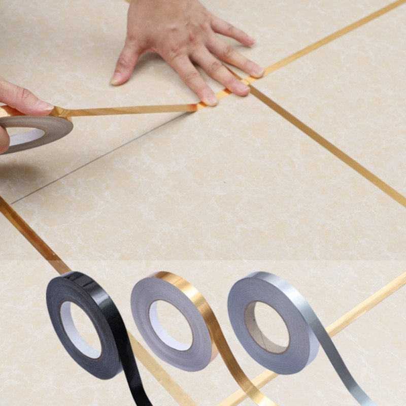 50M Ceramic Floor Tile Gap Tape Wall Tile Strip Seam Sticker Copper ...