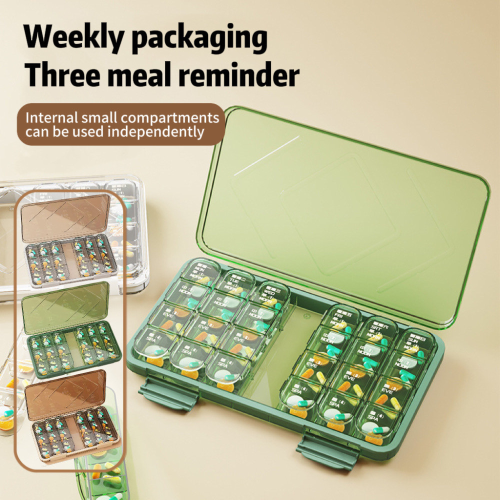 Large Portable Medicine Storage Box Divided into Compartments Portable ...