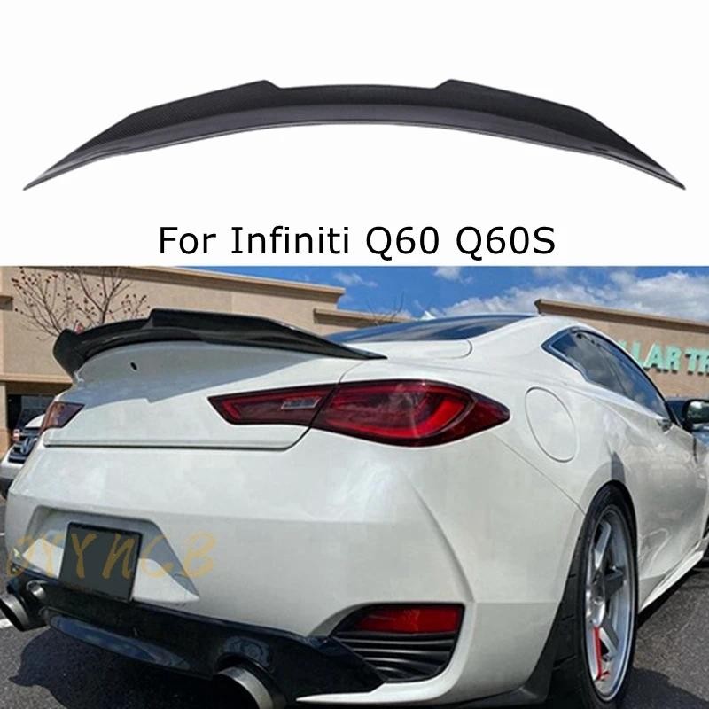 For Infiniti Q60 Q60S Coupe PSM Style Carbon fiber Rear Spoiler Trunk ...