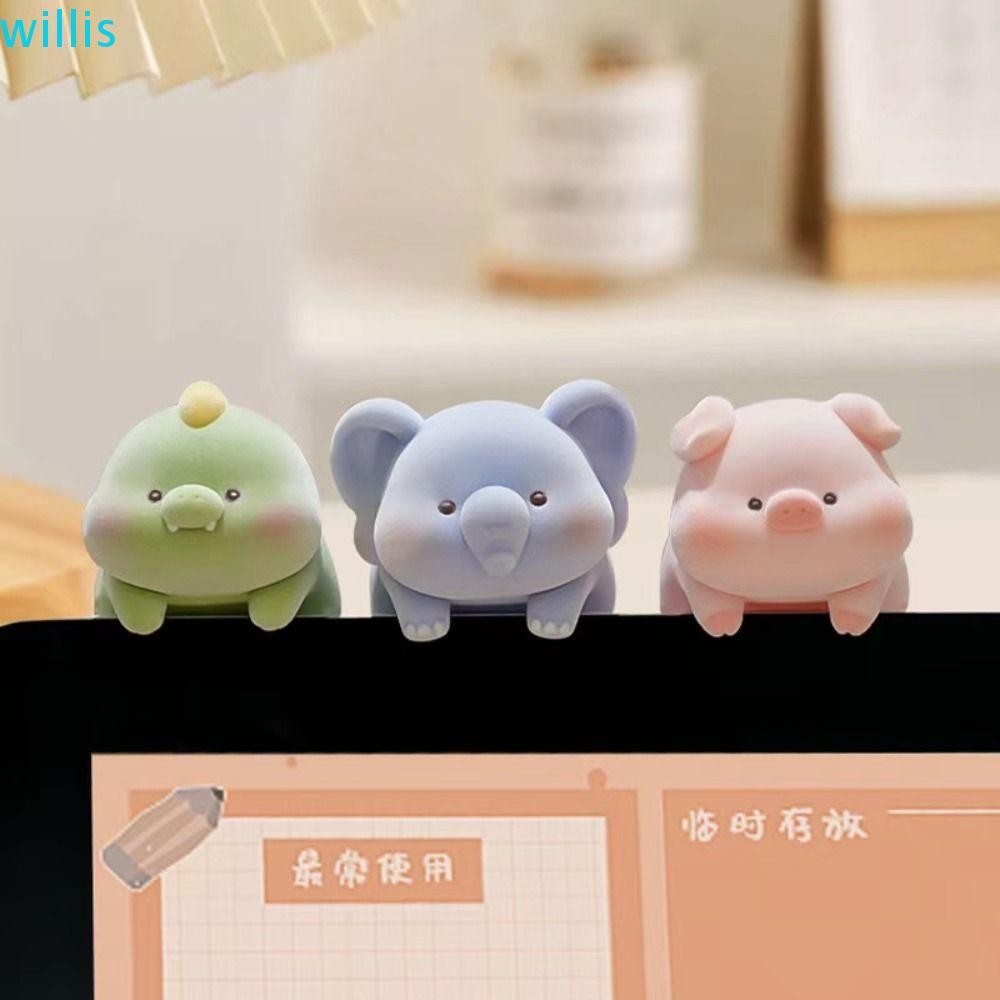 WILLIS Computer Monitor Decoration, Panda Dog Flocking Screen Animal ...