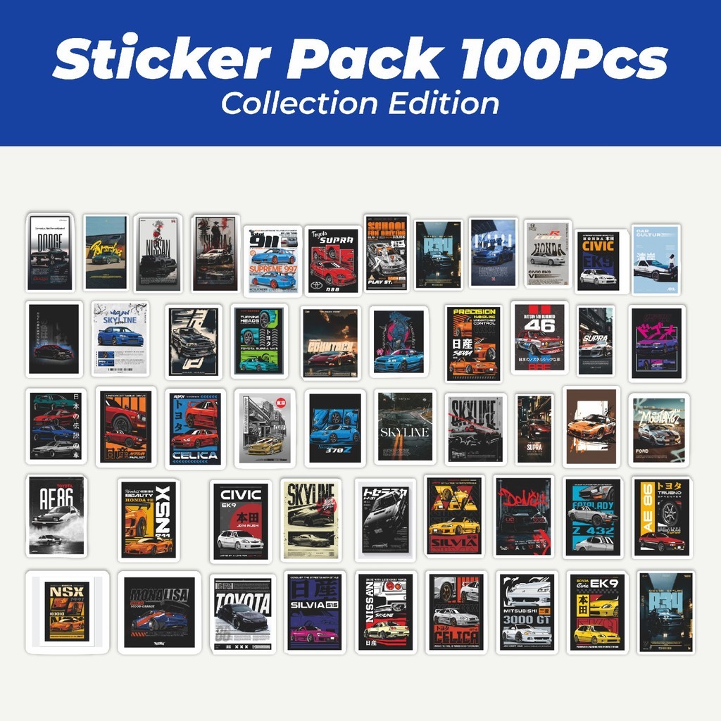 HP Hot Super Street Racer JDM Car Stickers Cute Waterproof Adhesive ...