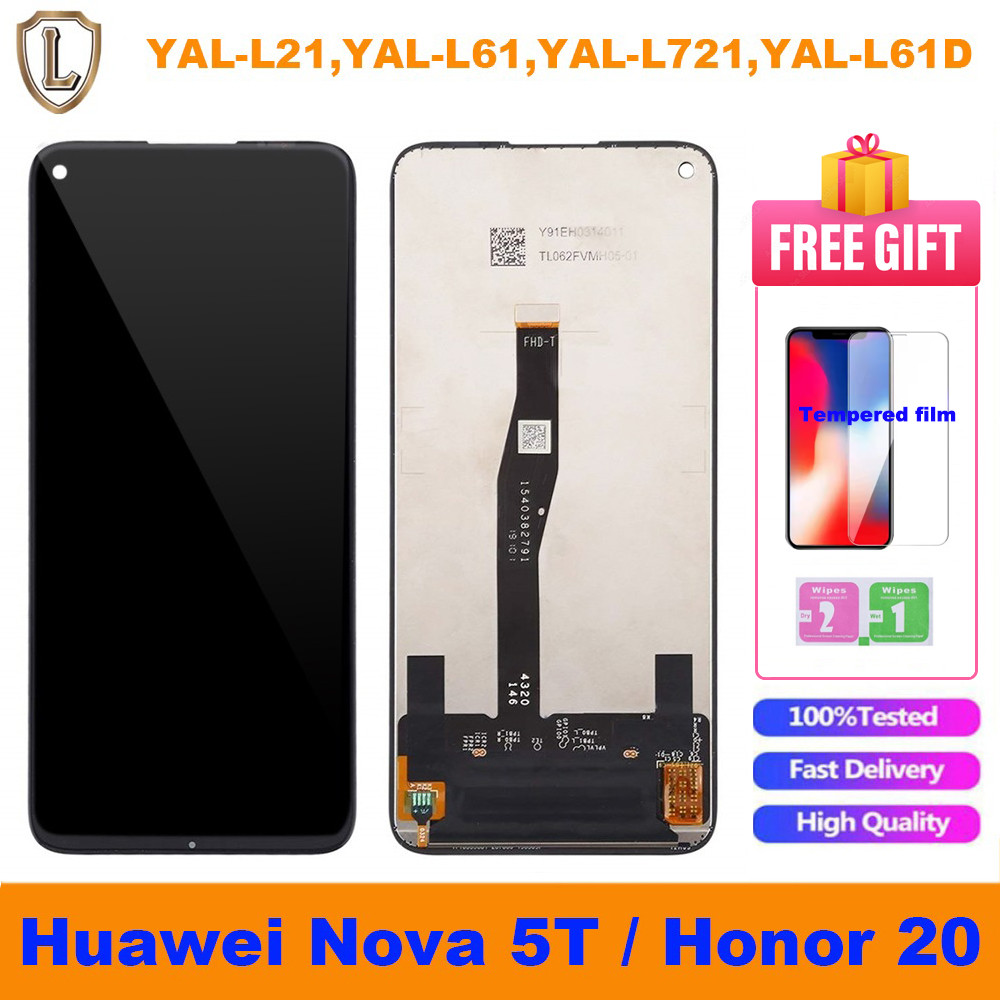 100% Tested LCD For Huawei Nova 5T LCD Screen For Honor 20 Honor 20 Pro ...