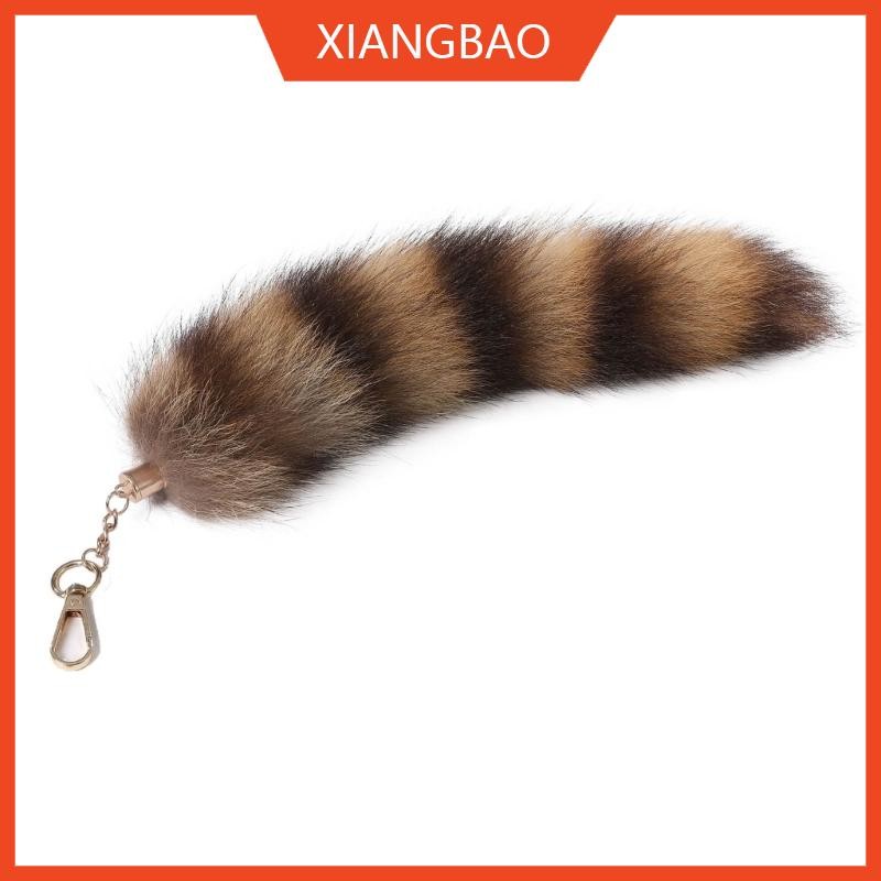 xiangbao Long Foxes Racoon Tail Furs Keychain Exaggerated Handbag ...