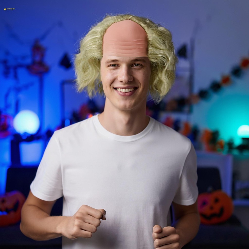 Halloween Realistic Bald Old Man Mask Halloween Cosplay Full Head Mask ...