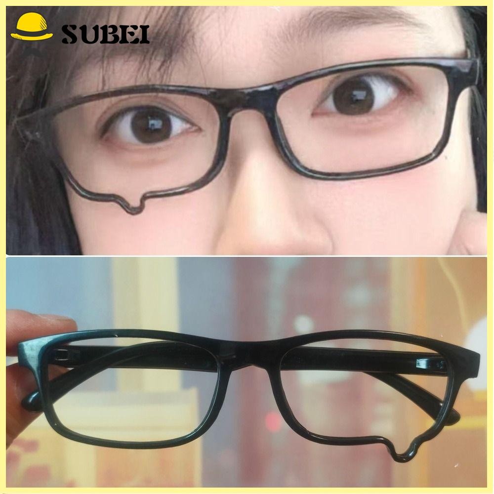 SUBEI1I Anime Tears Glasses Frame, Y2K Aesthetic Kawaii Style Unisex ...