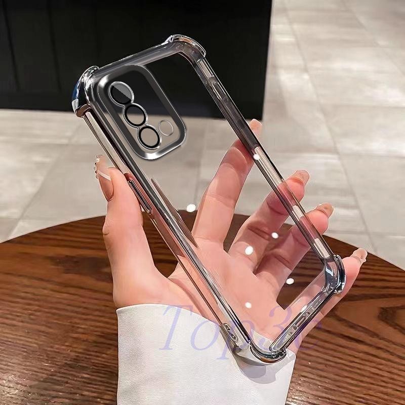 Casing For OPPO A74 A95 Four corner anti drop transparent phone Casing ...