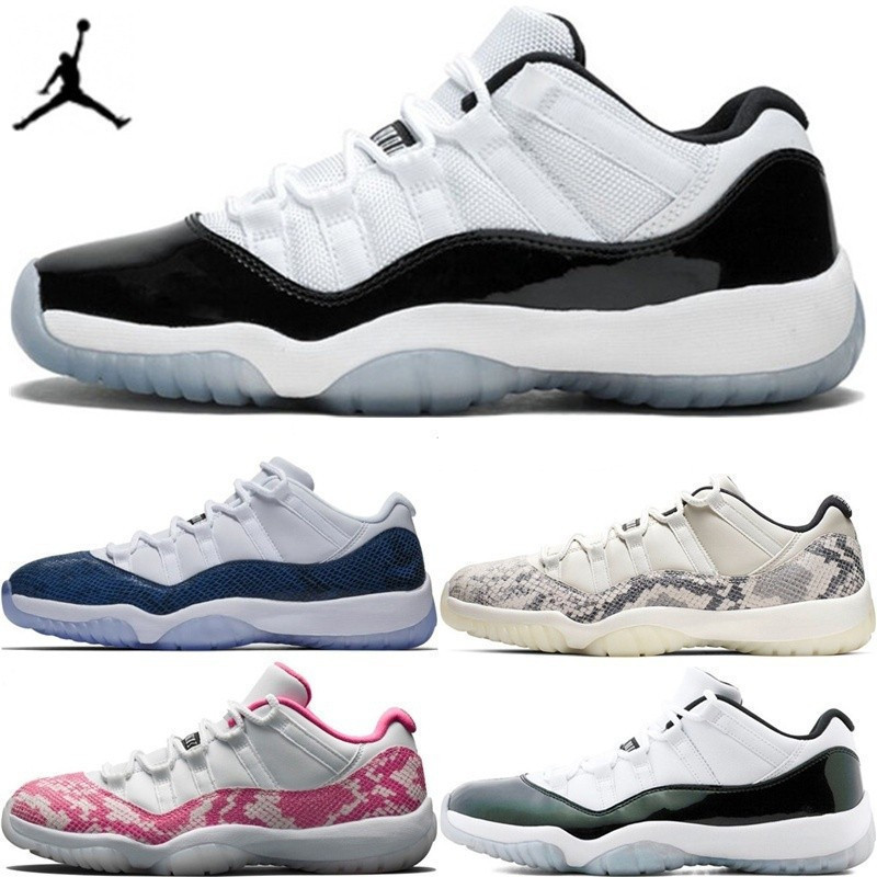Ji7w Air Jordan 11 men shoes low comfortable buckle Easter aj11 White ...