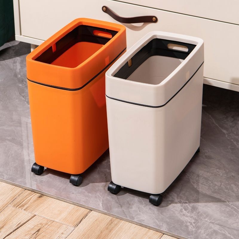 Trash Can Removable Trash Can Household Pulley Without Lid Ultra-Narrow ...