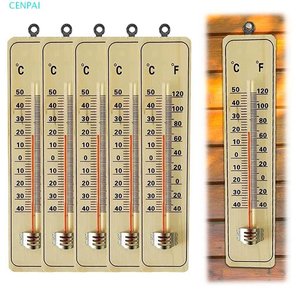 CENPAI Wooden Thermometer, Clear Wooden Temperature Gauge, Measuring ...