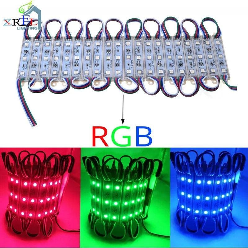 LED Modules Light RGB SMD 5050 3LED DC12V Waterproof Store front Strip ...