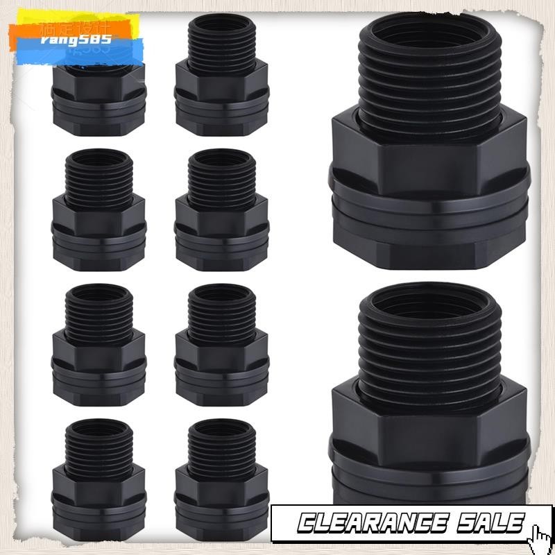 10Pc Bulkhead Fitting,Garden Hose Threaded 3/4In Male GHTx1/2In Female ...
