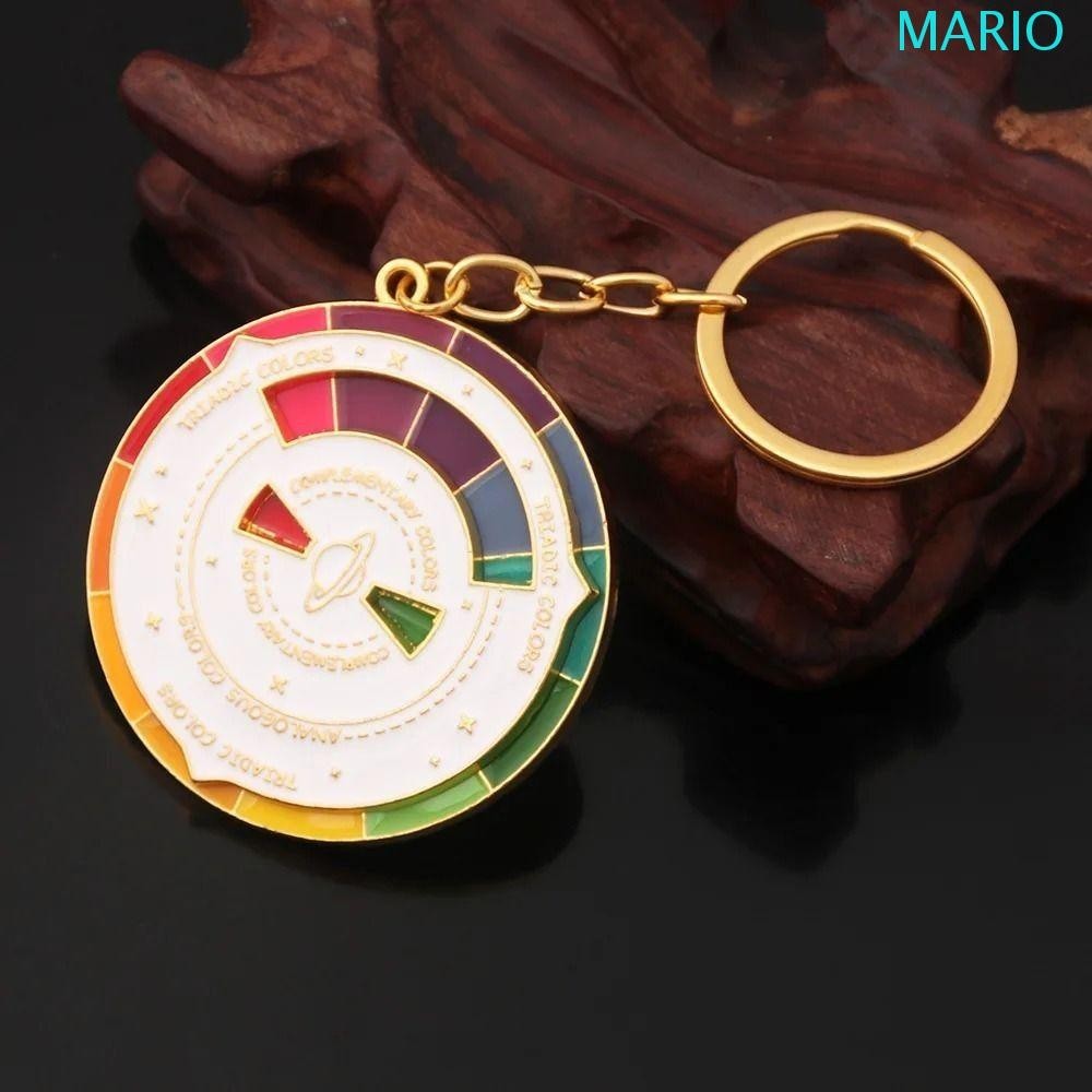 MARIO Color Wheel Keyring, Color Wheel Rotatable Spinning Color Compass ...