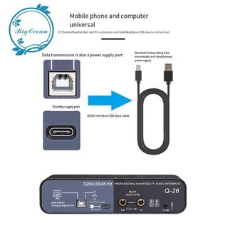 TEYUN Q-26 USB Audio Interface Sound Card with Electric Guitar Live ...