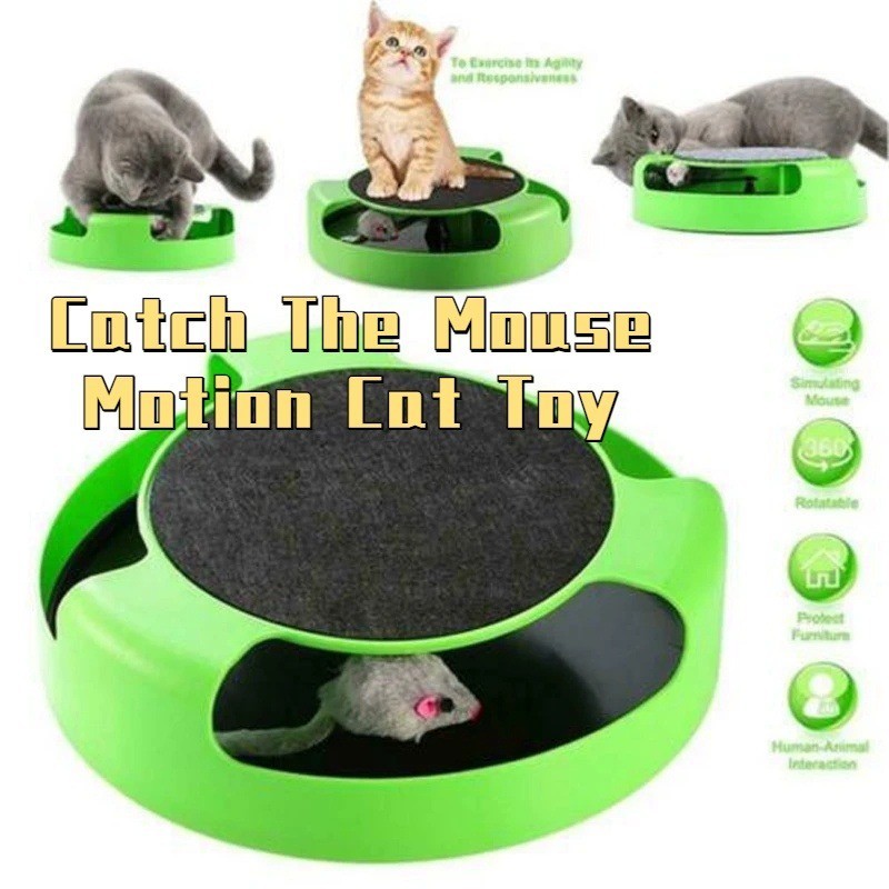 Running Mouse Cat toys Catch the mourse Motion Cat ToyTraning Playing ...
