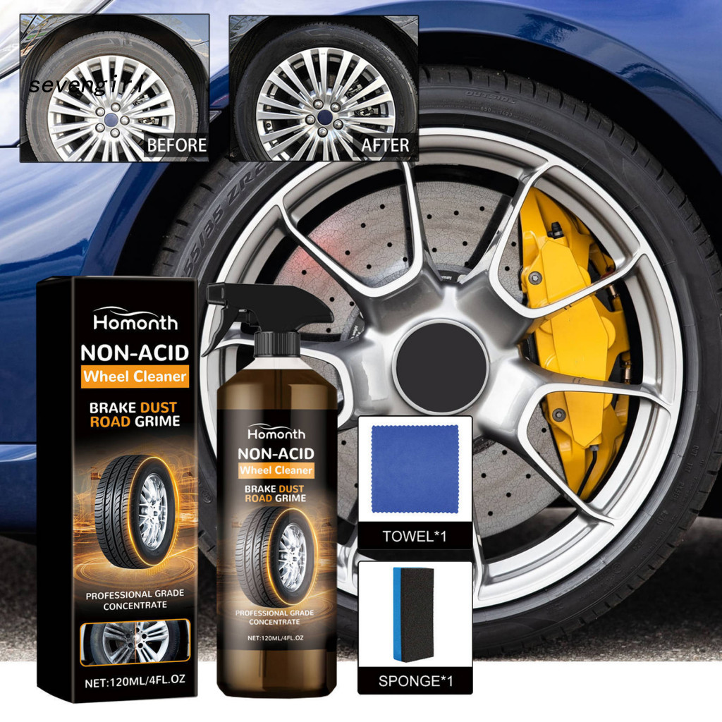SEV Tire Cleaner Spray Alloy Wheel Cleaner Fast Acting Eco-friendly Car ...