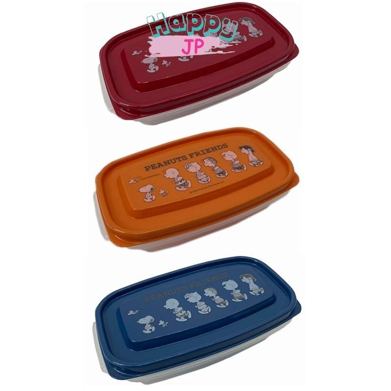 SNOOPY Food Keeper Slim 3-Color Set "PEANUTS FRIENDS" 560ml SNOOPY Food ...