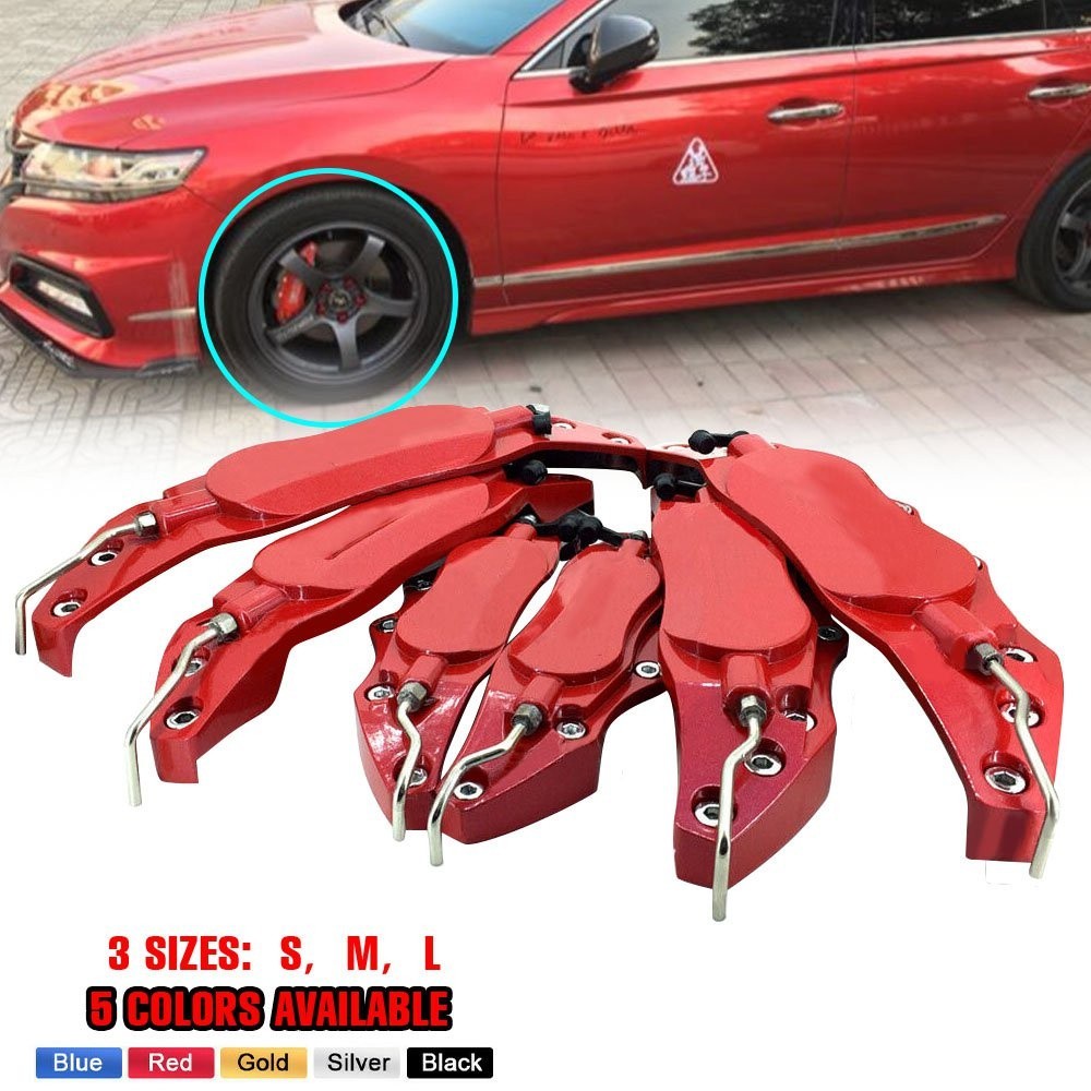 RQ2Pcs Aluminum Brake Caliper Covers Front Rear Blue Red Yellow ...