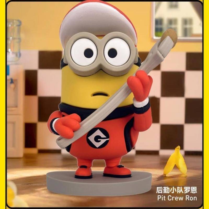 Despicable Me 4 Minion Action figure, Pit crew Ron,Secret Service Dave ...