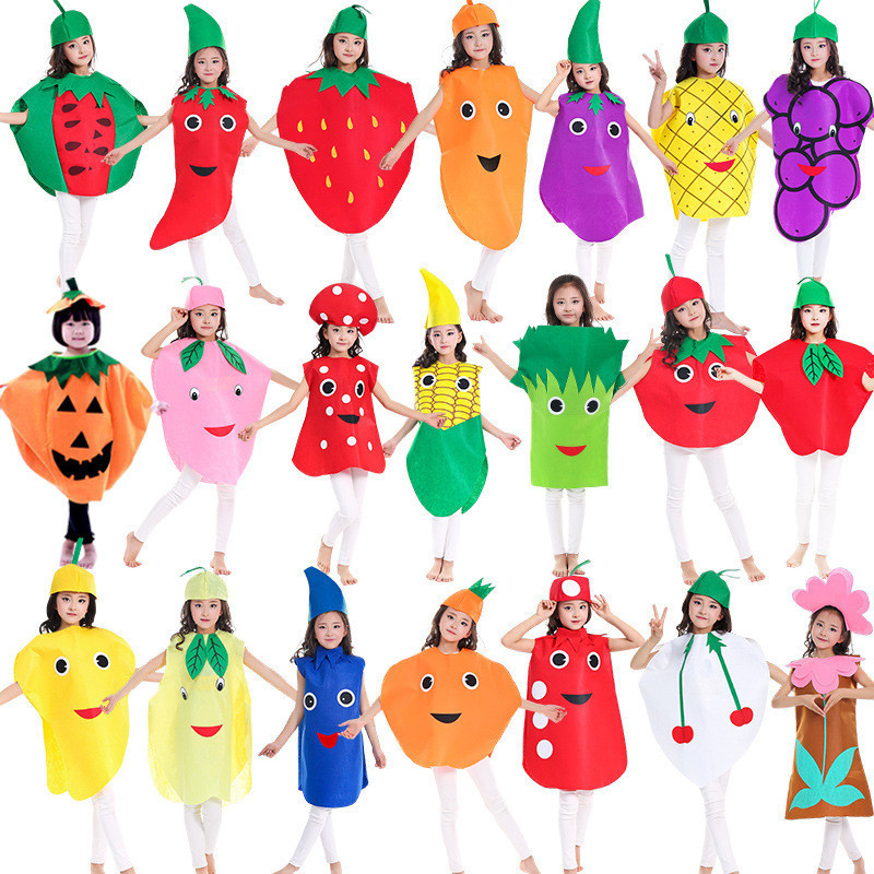 Nutrition Month Costume for Girls Fruit Strawberry Costumes Halloween Cosplay Costume for Kids ...