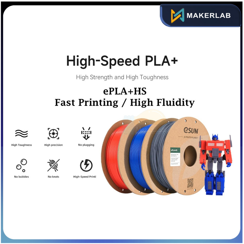 ESUN PLA+HS High Speed ePLA+HS Filament 1.75MM 1KG 3D Printer Filament ...