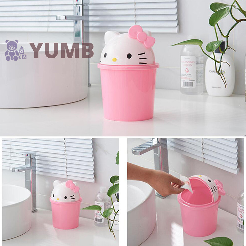 YUMB 1PC Sanrio Dustbin Rubbish New Hello Kitty Bin Garbage Kawaii ...