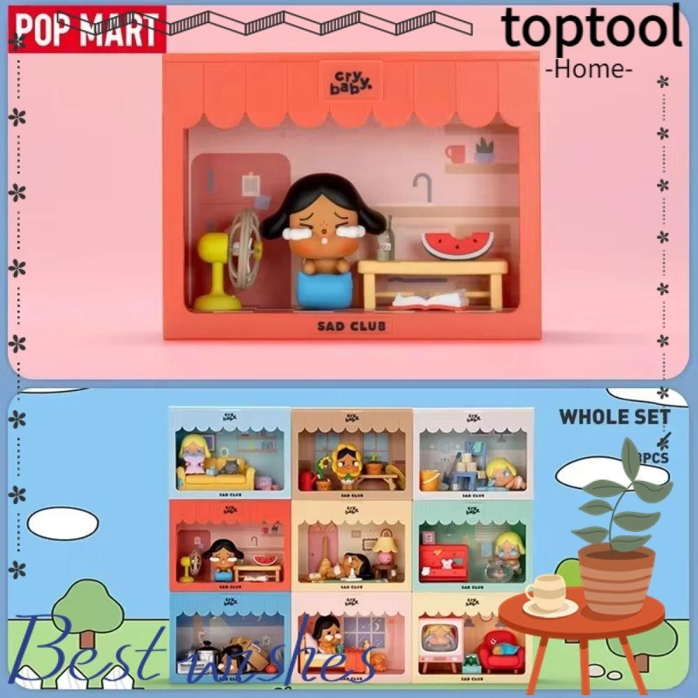 TOPTOOL Box Toy, POPMART CRYBABY Sad Club Powerpuff Girls Box, Genuine Cartoon Cute Handheld ...