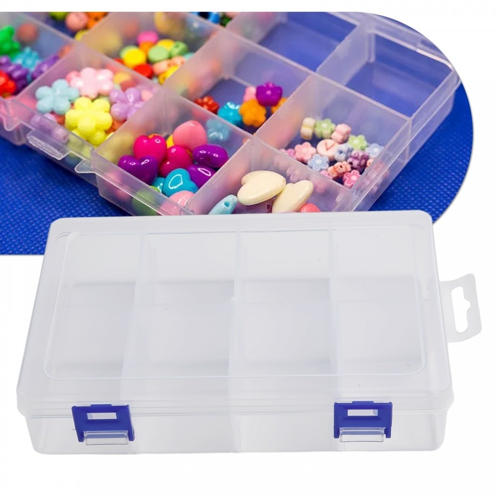 Adjustable Plastic Storage Box with Lock and Clear Cover for Secure ...