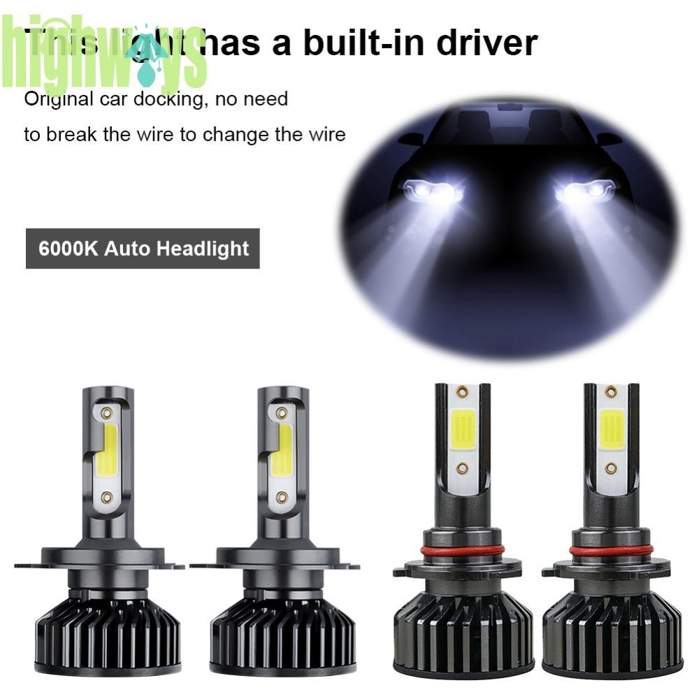 2Pcs Headlight Bulb High Low Beam 6000K H4/H11 Car Fog Light LED ...