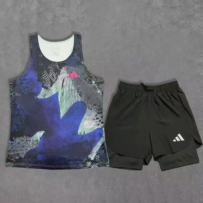 Summer New Style Sports Vest Suit Men Women Marathon Running Sports ...