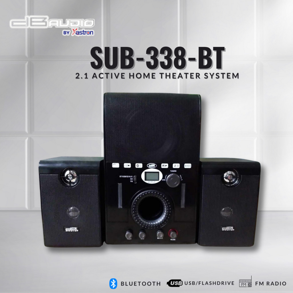 MEO DBaudio SUB-338-BT 2.1 Active Home Theater Sound System Super Bass ...