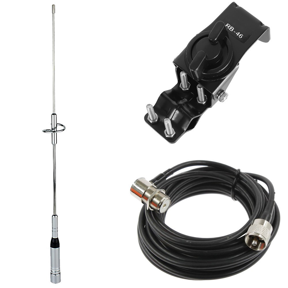 NL-770S antenna with black RB-46 Mount Bracket and 5M RG58 Extension ...