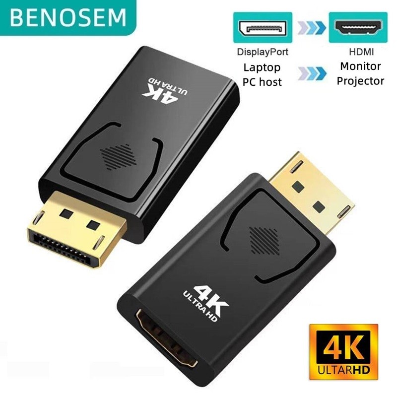 BENOSEM 4K DisplayPort to HDMI Adapter DP Laptop to HDMI Monitor ...