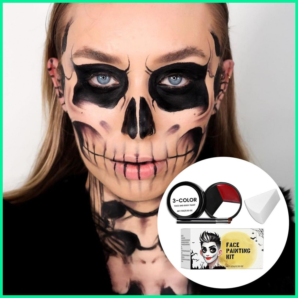 Face Paint Kit Halloween Face Painting Makeup Kit Cosplay Makeup Kit ...