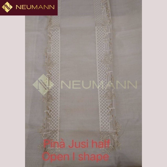 NEUMANN PRECUT EMBROIDERED FABRIC Piña Jusi (SANTINO) Half Button ...