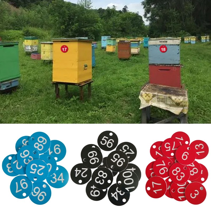 10/20/50pcs Portable Beehive Tags Numbers Sign Labels Livestock ...