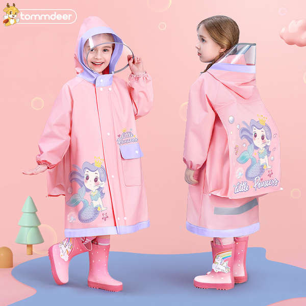 raincoat for kids kapote for kids kapote rain coat makapal Tommy Deer children's raincoat girls ...