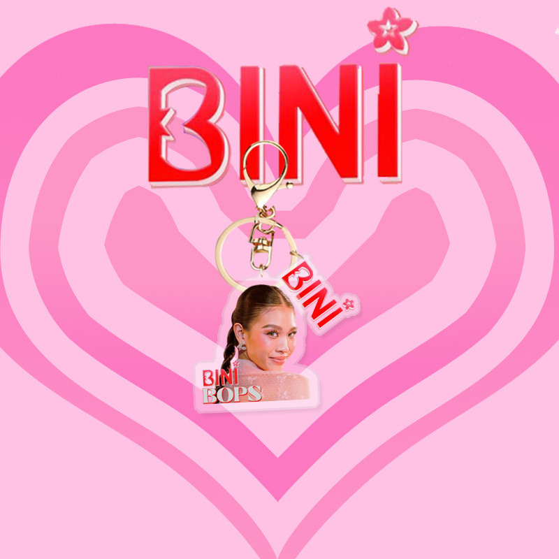 BINI Acrylic Key Chain BOPS CHERRY ON TOP Biniverse Transparent Keyring ...