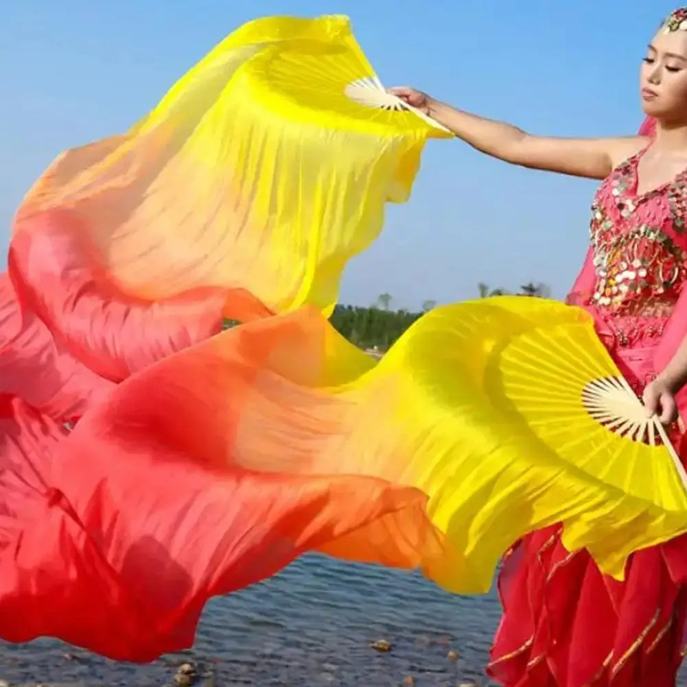 180cm Long Dance Fan Belly Dance Performance Long Fans Multicolor ...