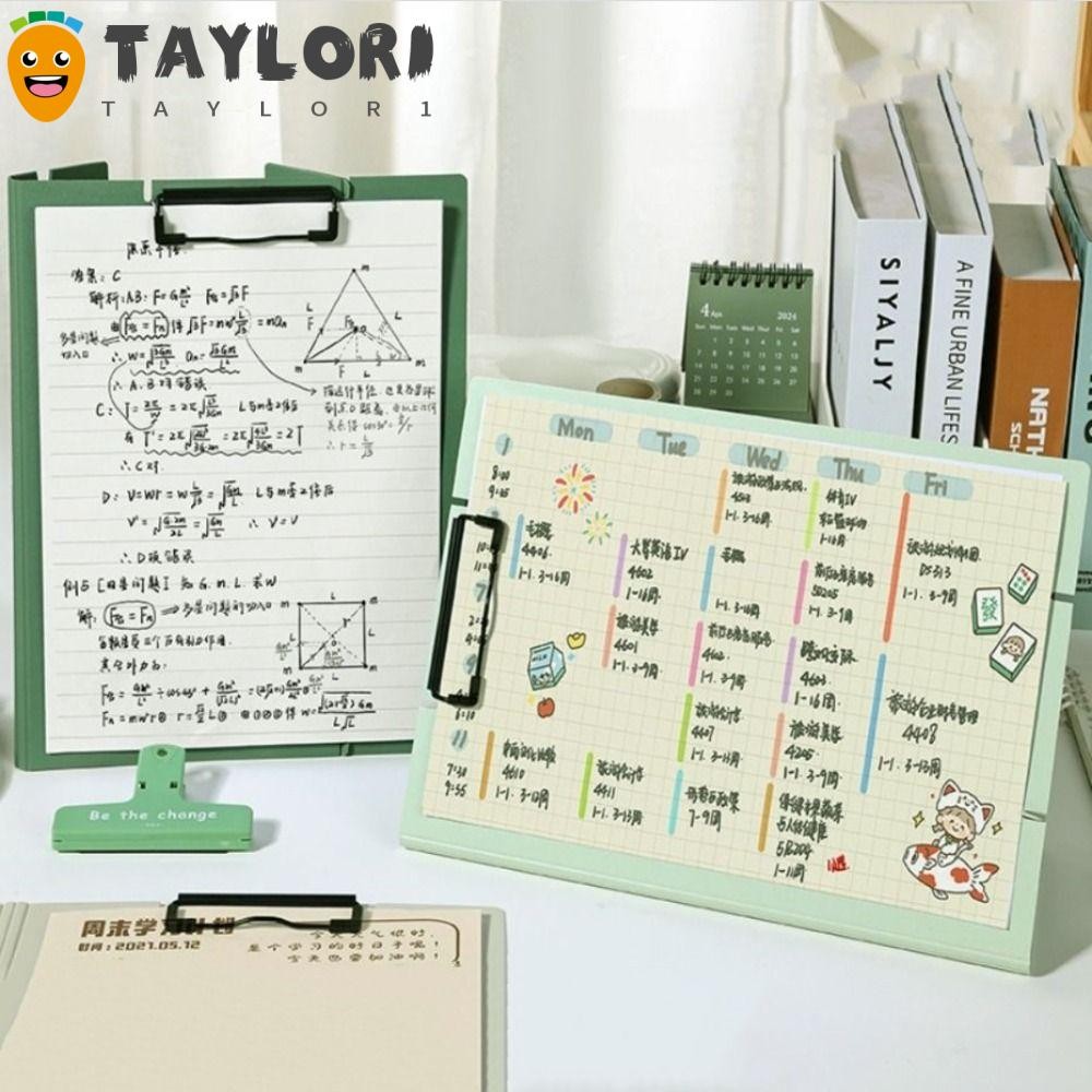 TAYLOR1 Stand File Folder, Writing Pad Folding A4 Board Clip Folder ...