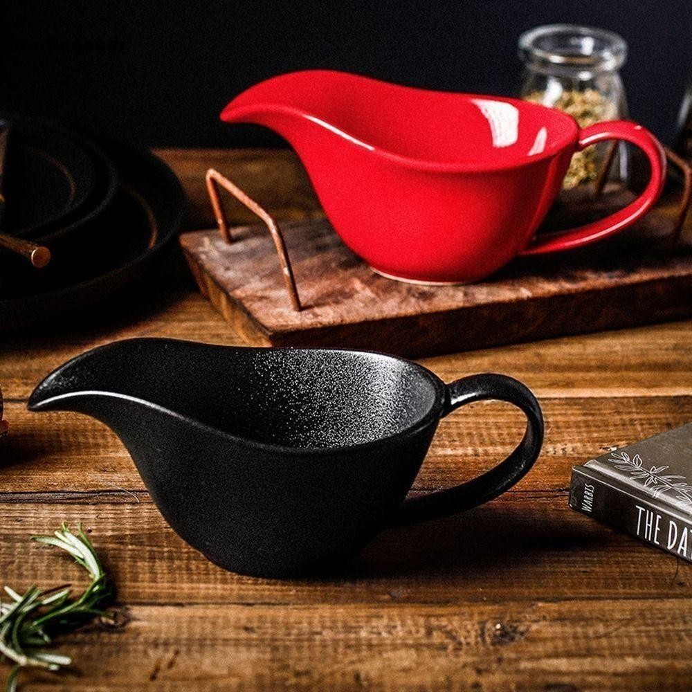 FAVORITEGOODS Gravy Boat, Kitchen Tools Ceramic Ceramic Sauce Boat ...